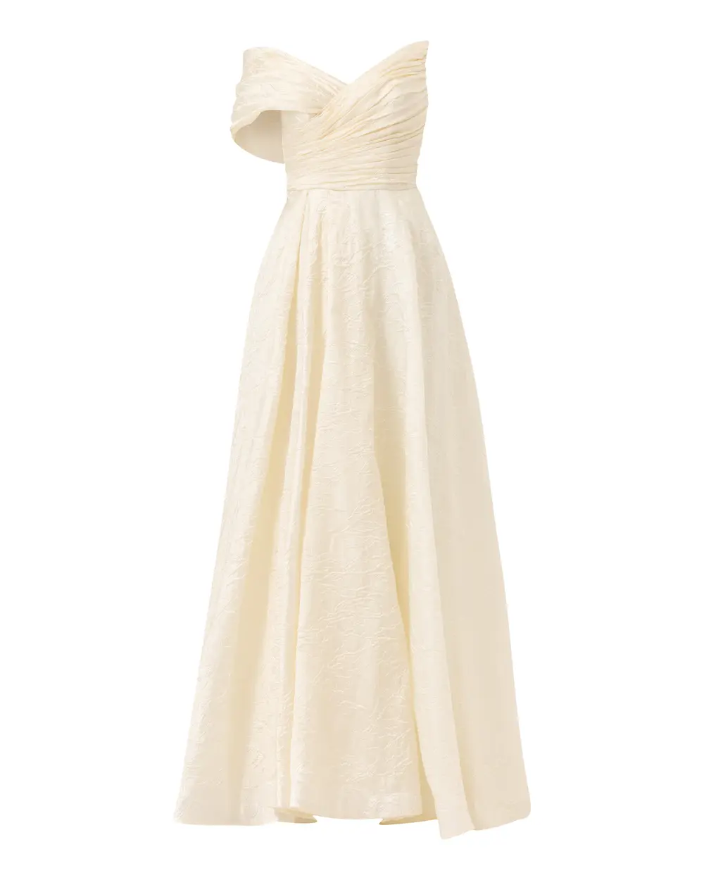 V Neck One Shoulder Maxi Evening Dresses - Ilmio